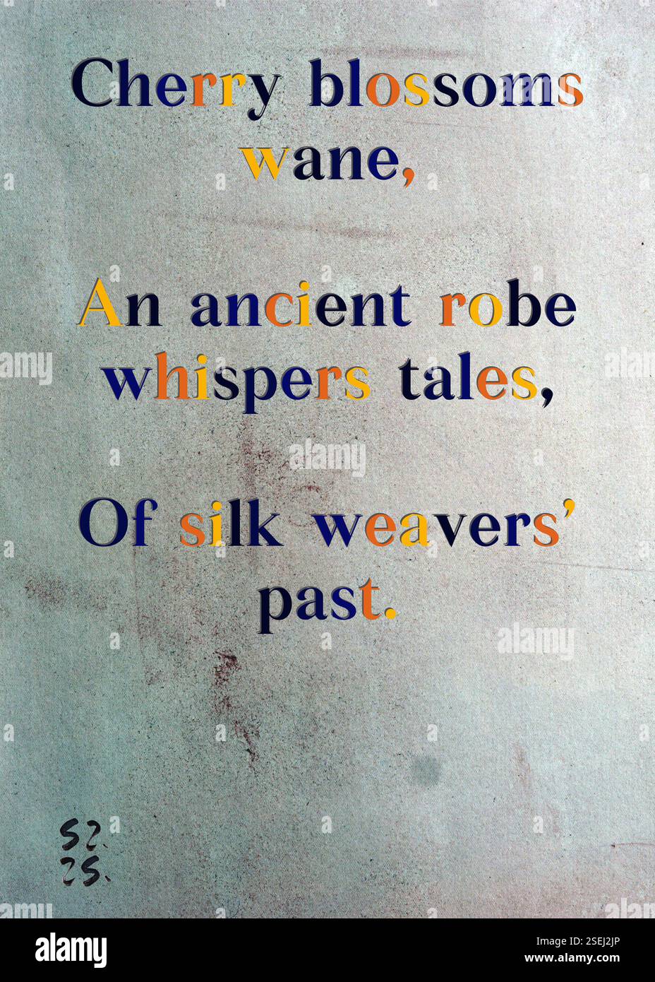 Cherry blossoms wane, An ancient robe whispers tales, Of silk weavers ...