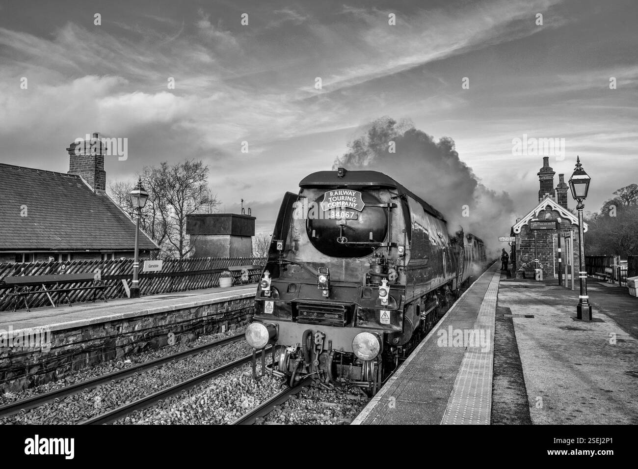 Tangmere steam train Black and White Stock Photos & Images - Alamy