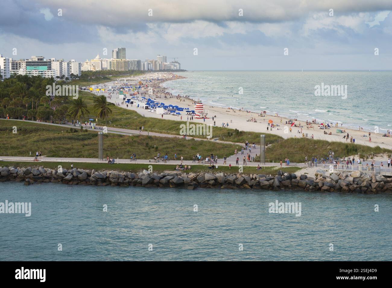 Miami South Beach from the Main Channel, Miami, Florida Stock Photo - Alamy