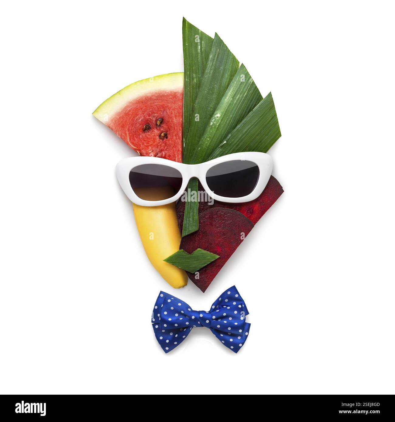 Creative concept of cubist style female face in sunglasses made of ...