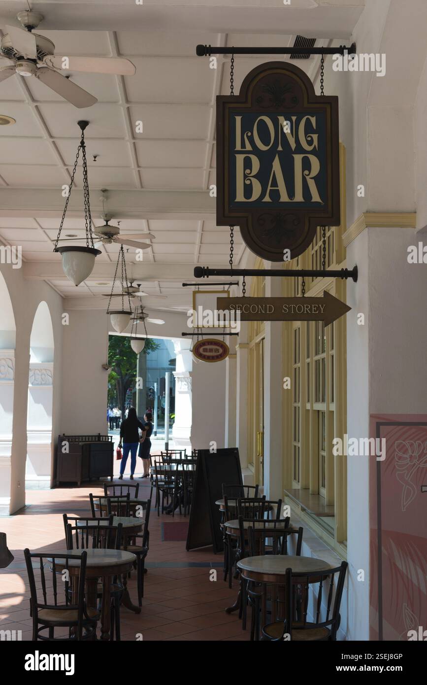 Raffles Hotel Long Bar Sign, Singapore, Asia Stock Photo - Alamy