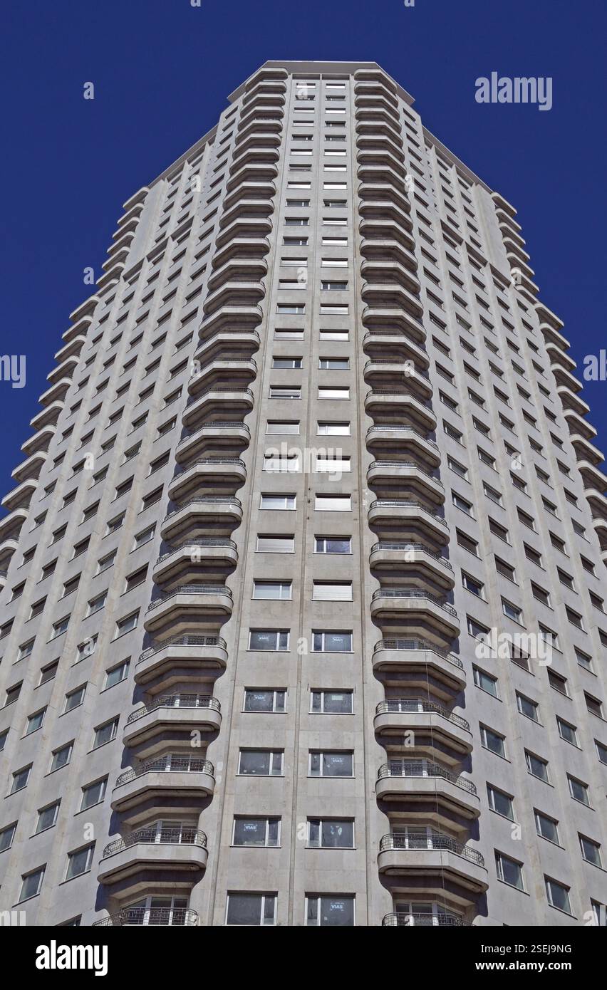 Spain, Madrid, residential building, high-rise, Europe Stock Photo - Alamy