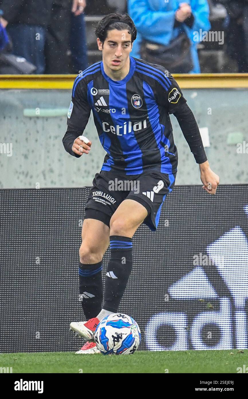 Pisa, Italy. 08th Feb, 2025. Samuele Angori (Pisa) during AC Pisa vs AS ...