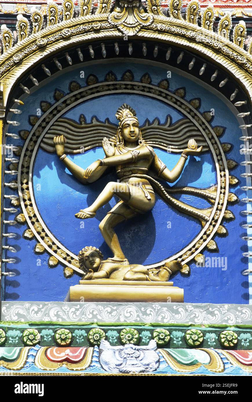 Nataraja lord Shiva performing Tandava cosmic dance with nandi bulls ...