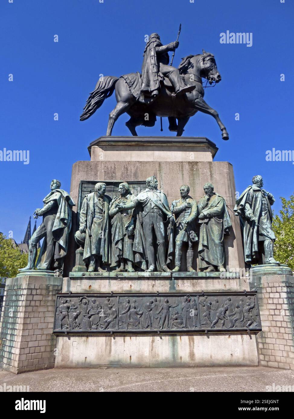 Cologne, Monument, King Frederick William III Stock Photo - Alamy
