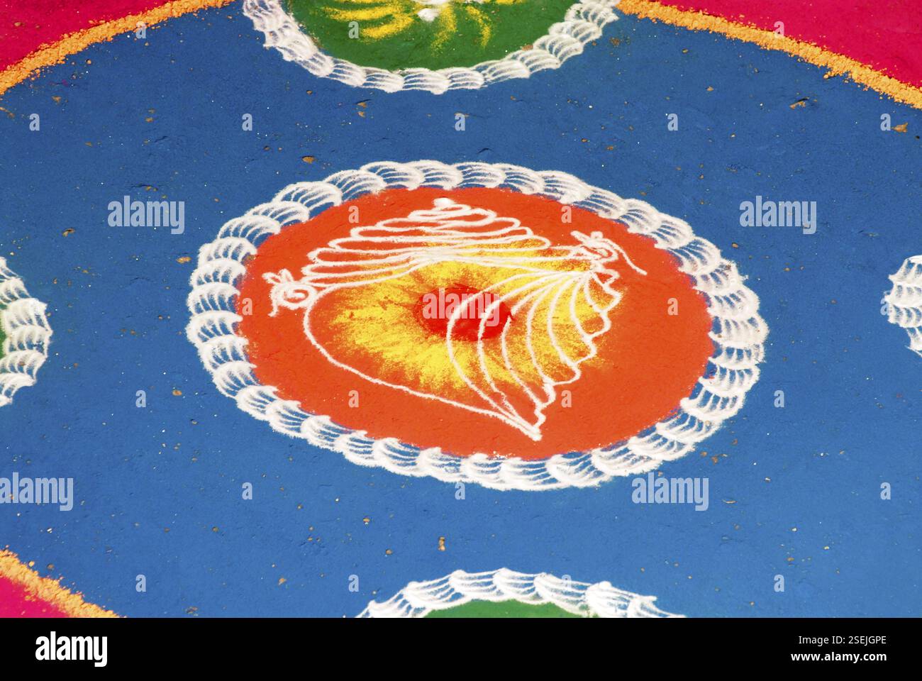 Rangoli floor design for celebrating Gudi Padva festival, Thane ...