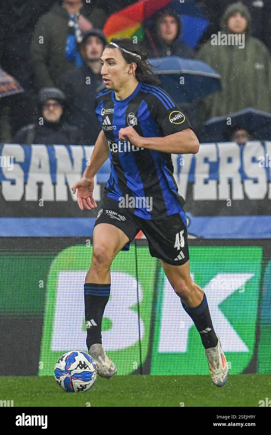 Pisa, Italy. 08th Feb, 2025. Alexander Lind (Pisa) during AC Pisa vs AS ...