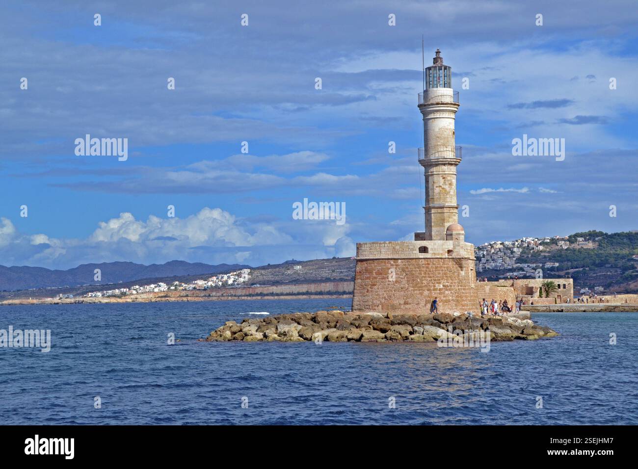 Greece, Crete, Chania, lighthouse, Europe Stock Photo - Alamy