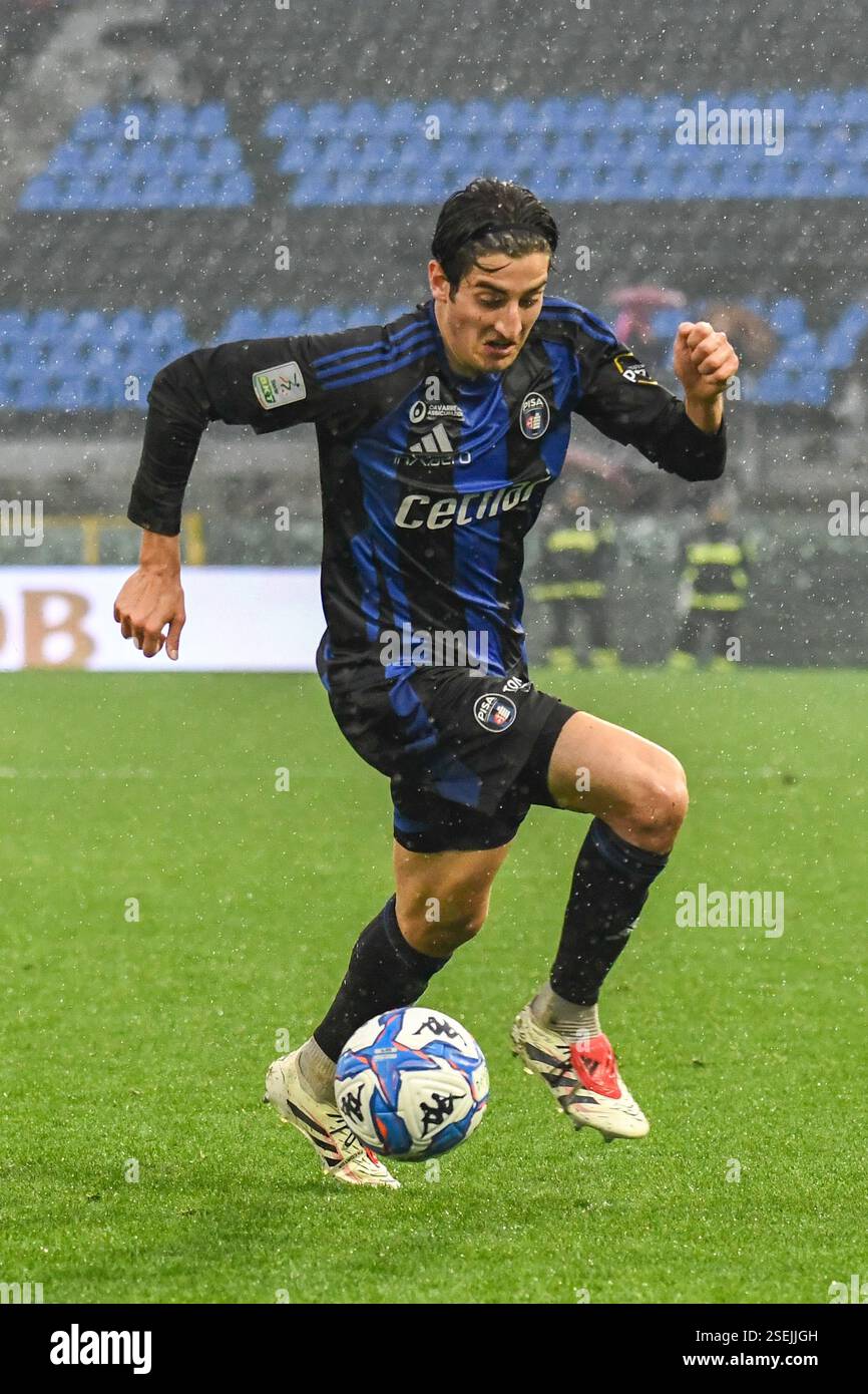 Pisa, Italy. 08th Feb, 2025. Samuele Angori (Pisa) during AC Pisa vs AS ...