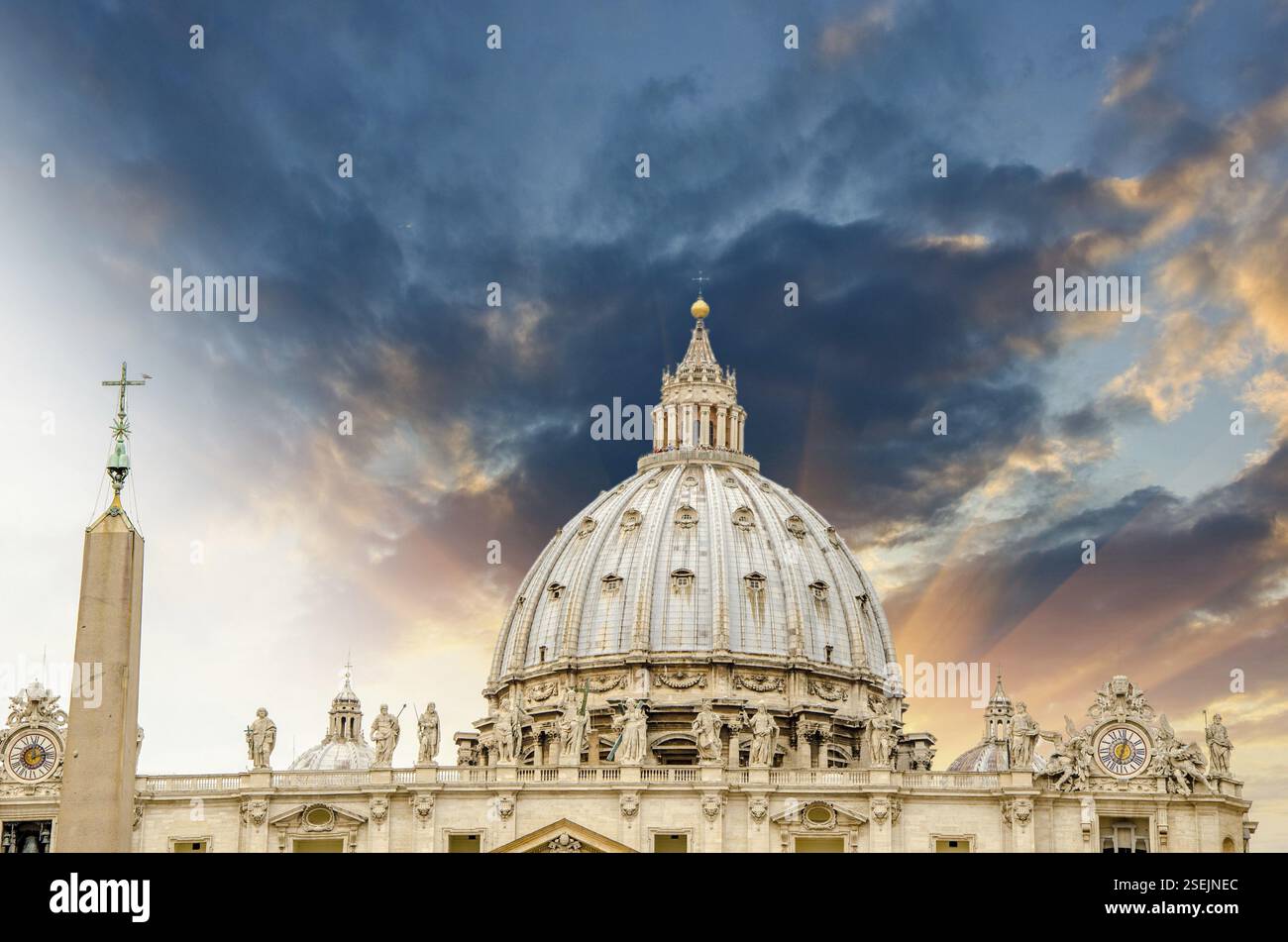 St Peter's Square Vatican City. Wonderful view of the dome of San ...