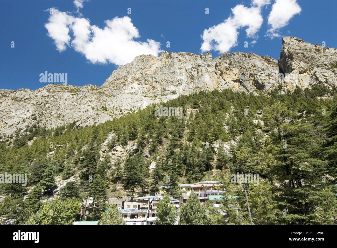 Mountain view at Gangotri village, Uttaranchal, India, Asia Stock Photo ...