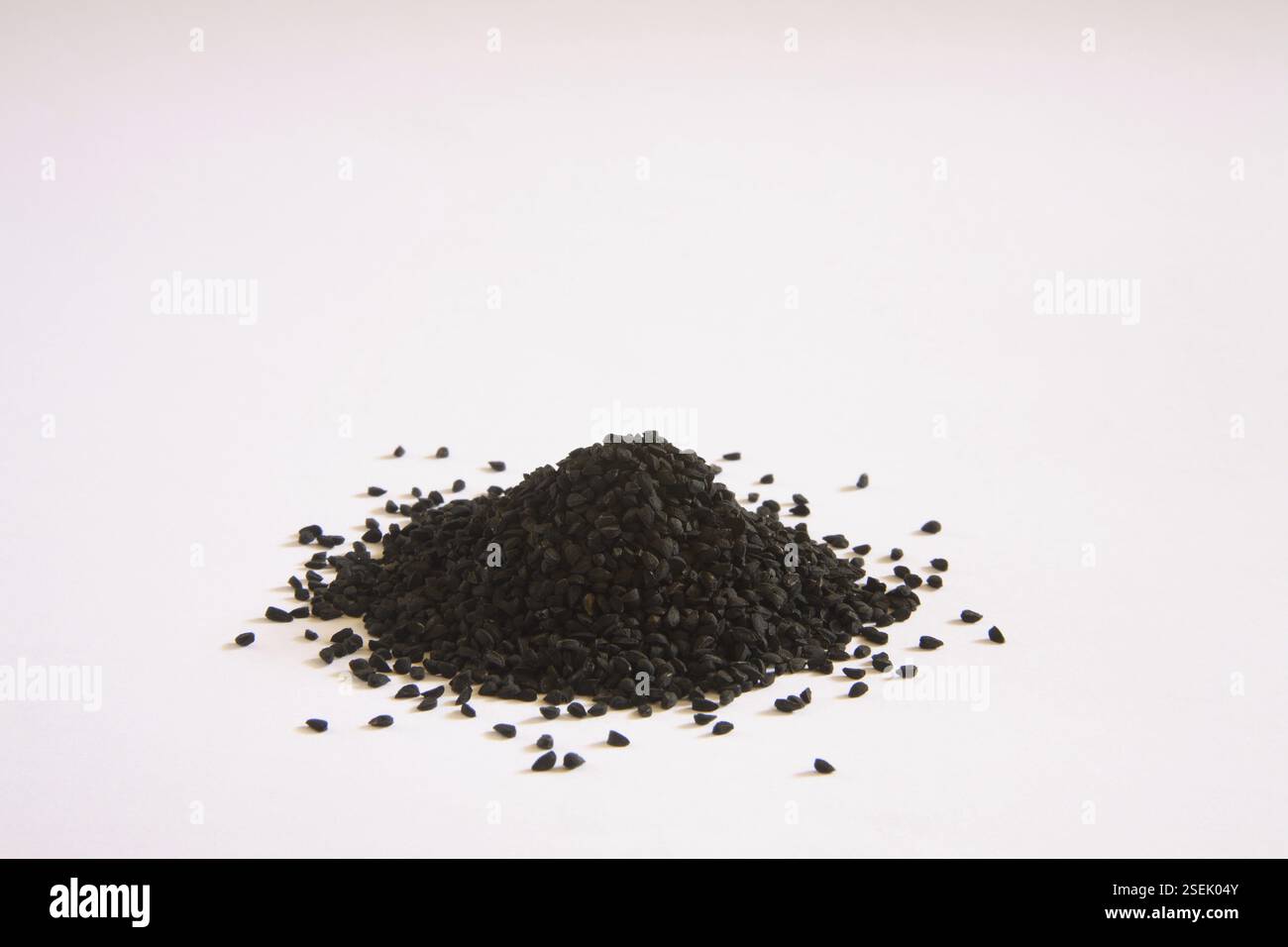 Indian spice, Nigella Black Onion Seeds Kalonji Nigella sativa on white ...