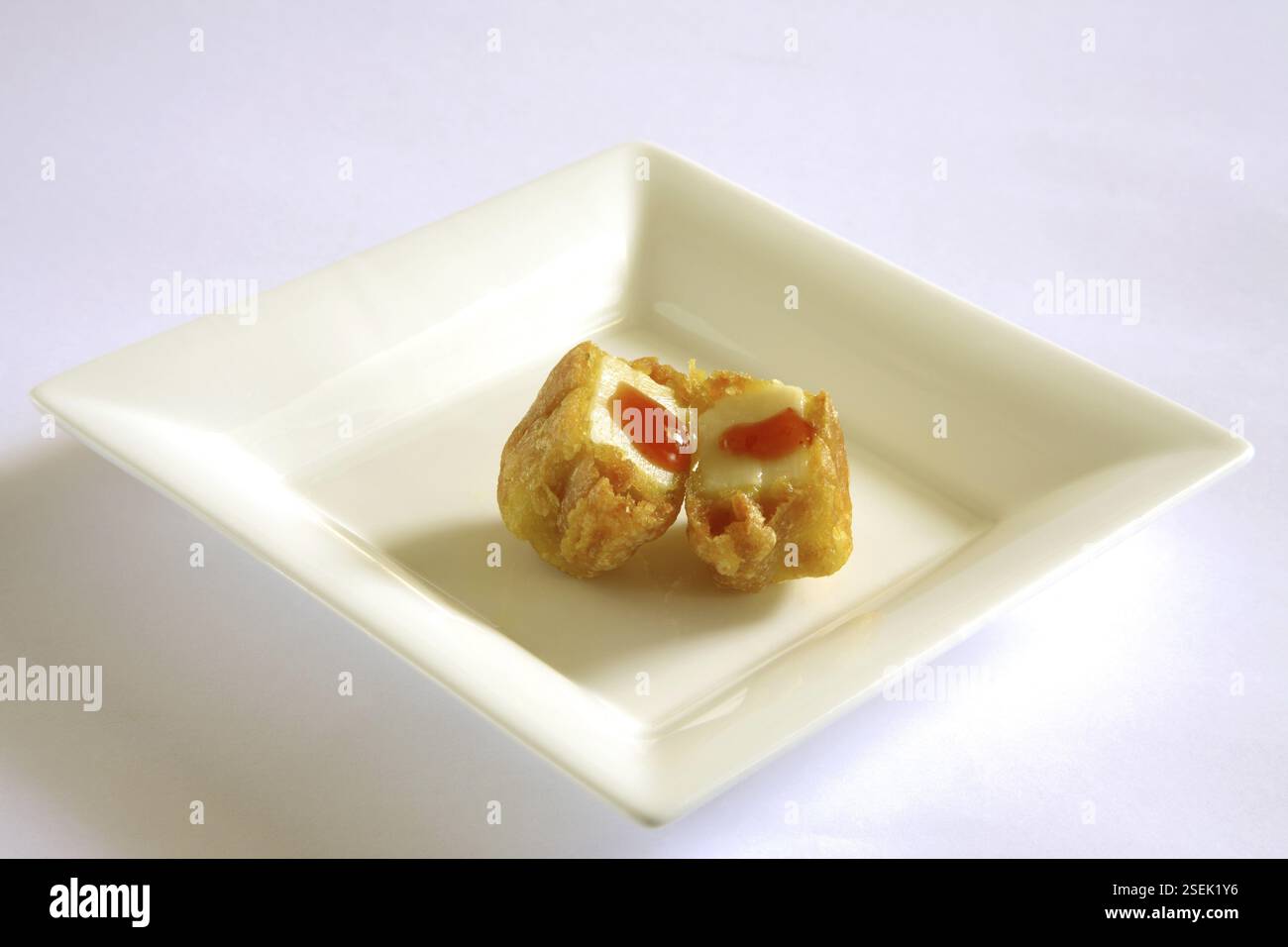 Indian cuisine, fast food starters Cheese Pakode puffs served with ...