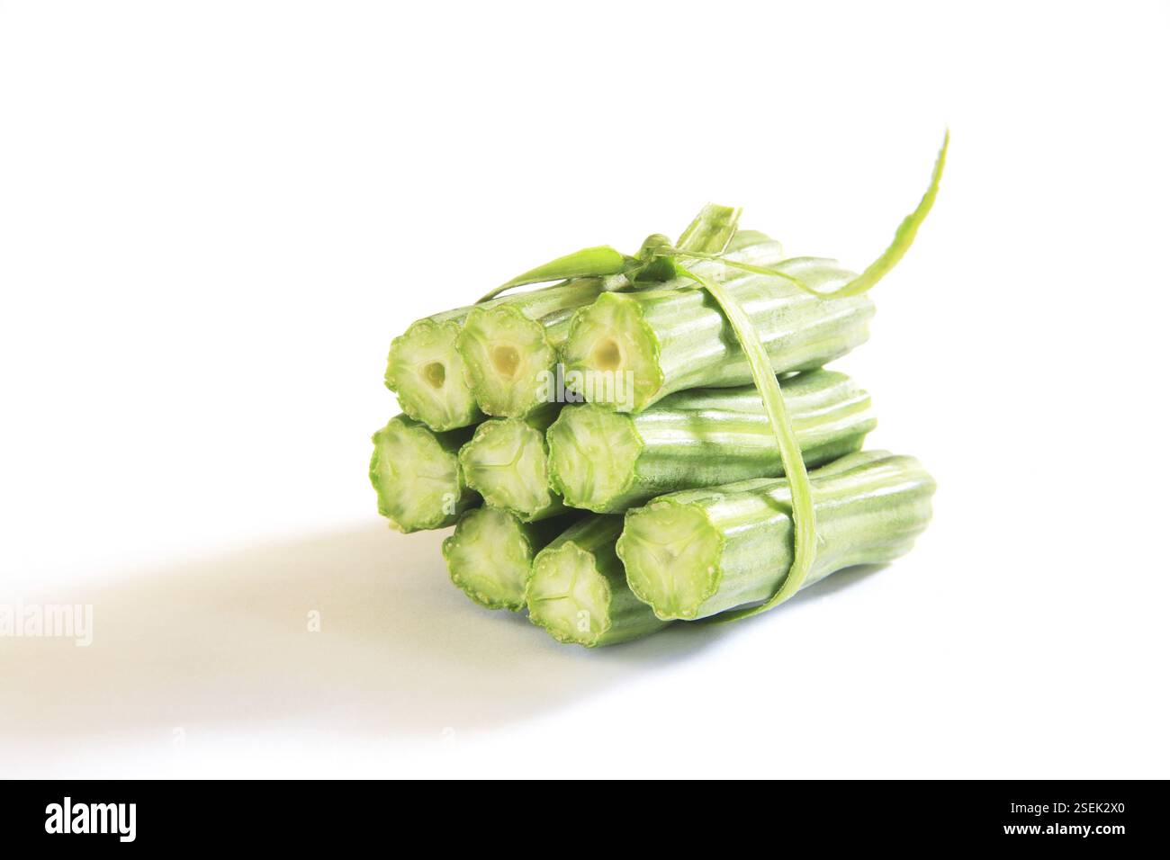 Green vegetable, tied drumsticks long pods of sahijan kind of evergreen ...