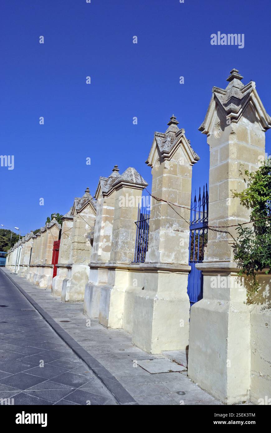 Malta, Rabat, Cemetery wall, Europe Stock Photo - Alamy