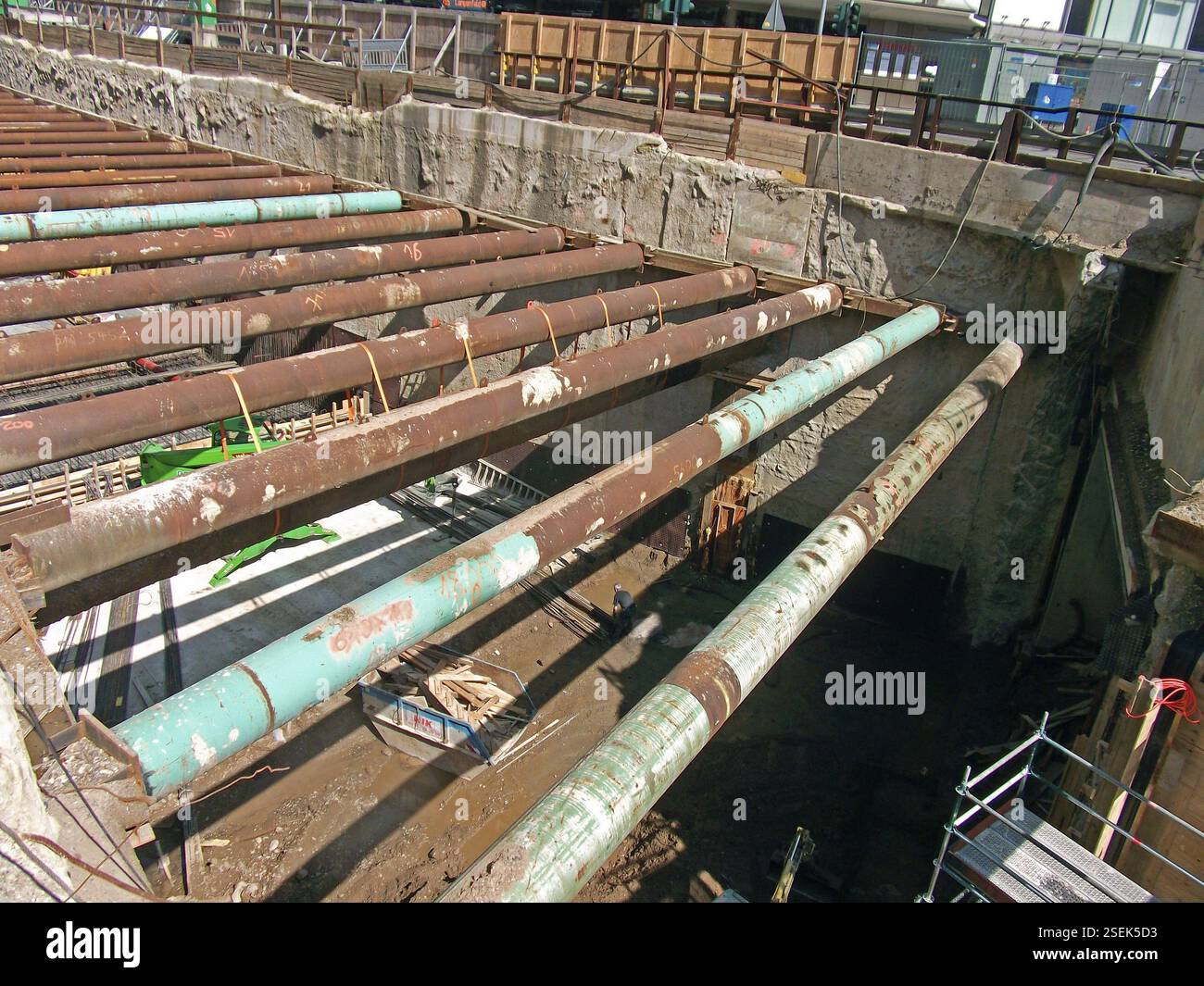 Construction site, pipes Stock Photo - Alamy