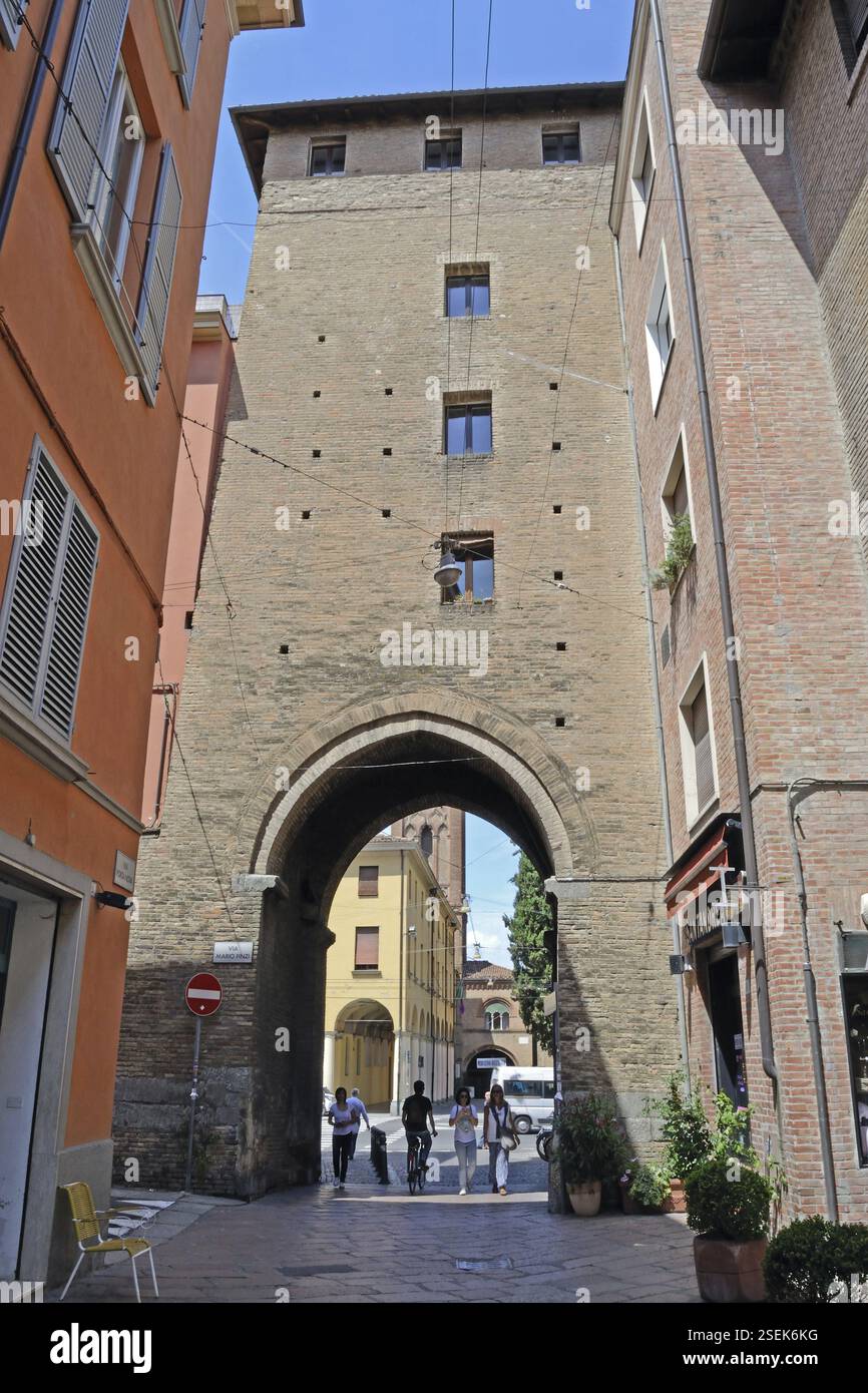 Italy, Bologna, Via Porta Nova, street, new Tor tor, Europe Stock Photo ...