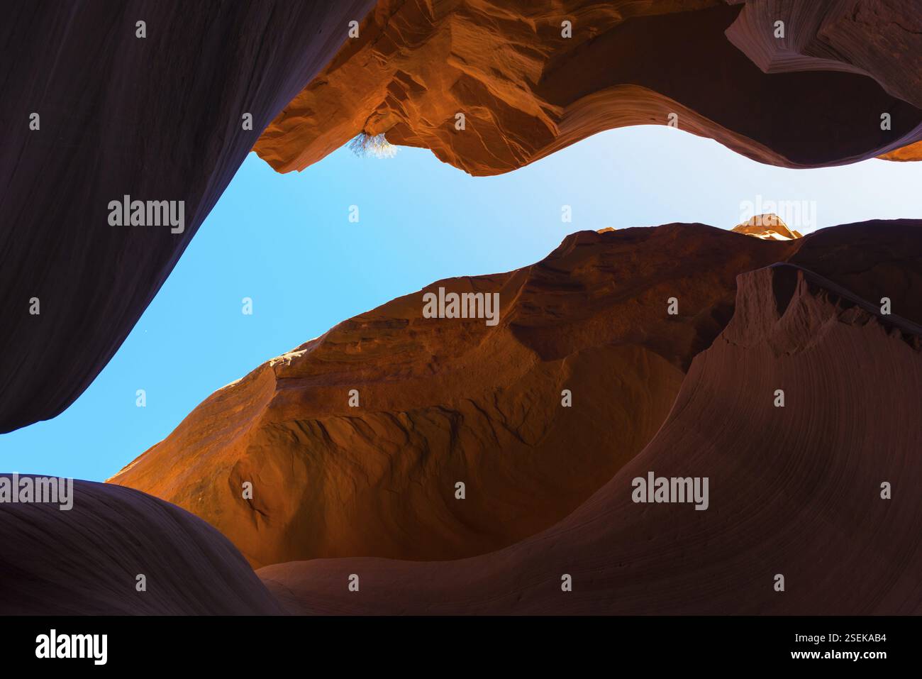 Blue Sky Gap In Antelope Canyon, Arizona, USA, North America Stock ...