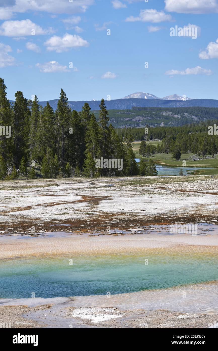 Turquoise Pool In Yellowstone National Park near Grand Prismatic Spring ...