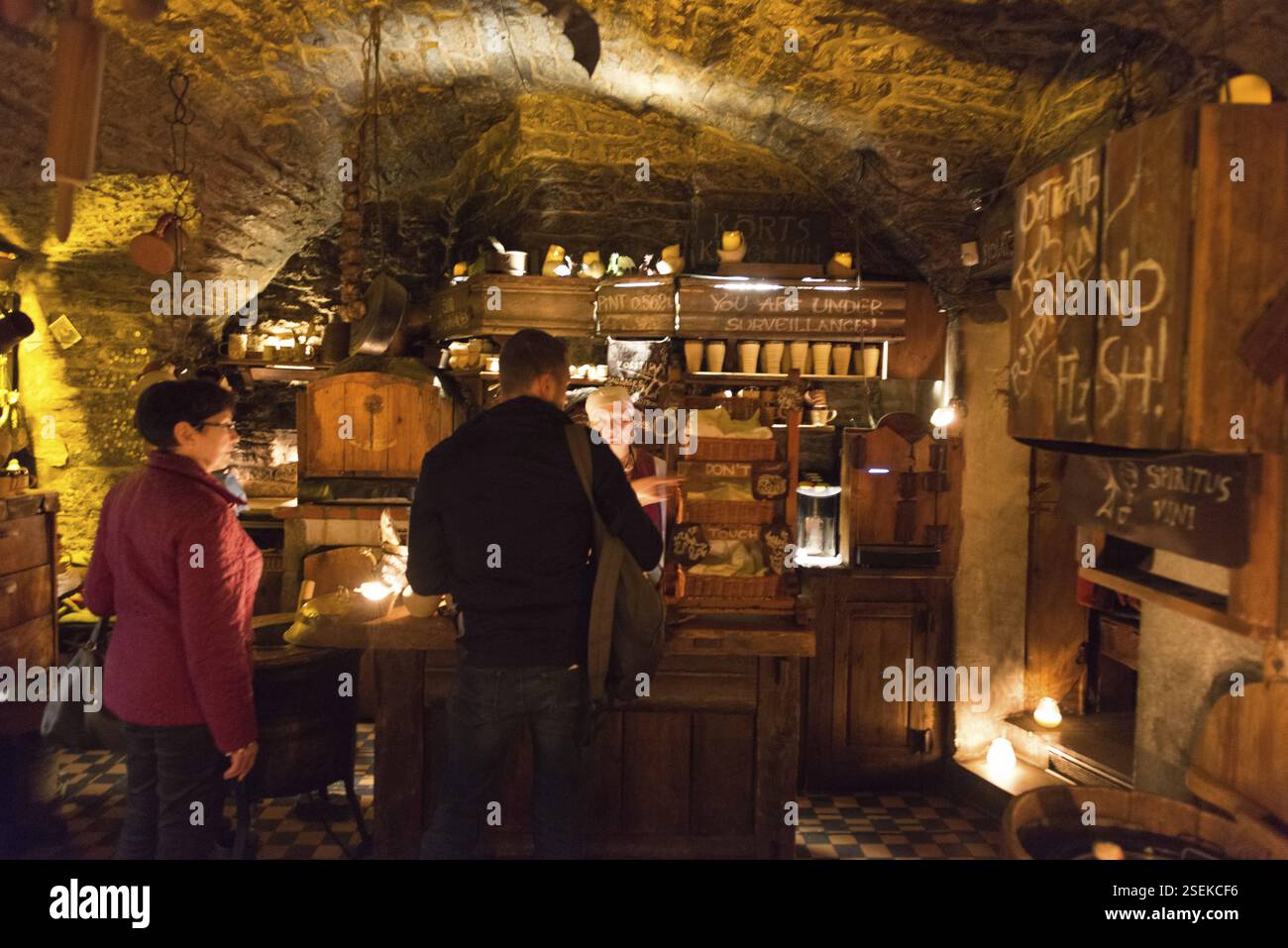 Counter of the famous medieval Third dragon pub and restaurant in ...