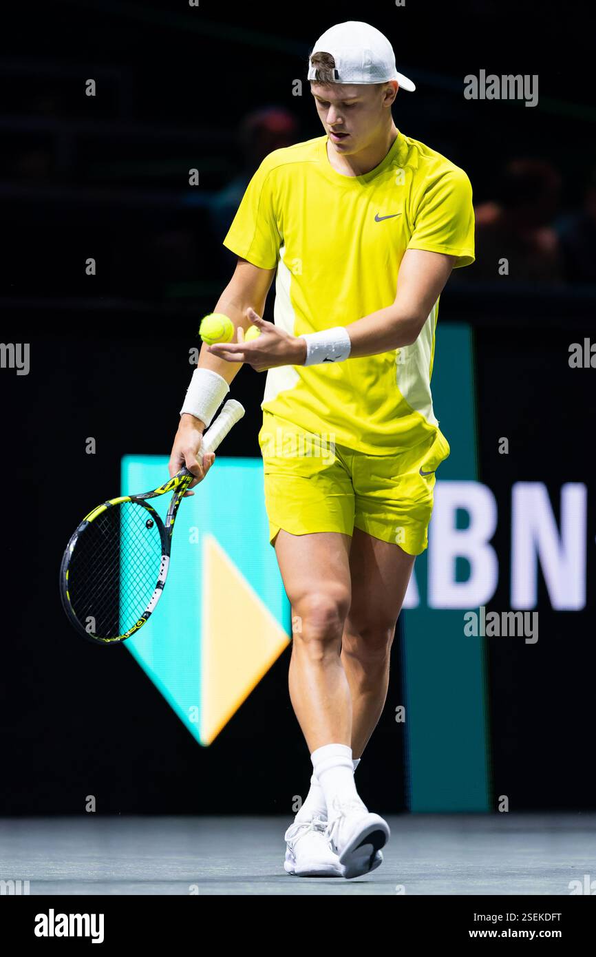 Rotterdam, Netherlands. 04th Feb, 2025. ROTTERDAM, NETHERLANDS - FEBRUARY 4: Holger Rune of ...