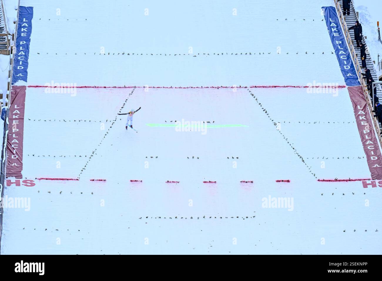 Lake Placid, Ny, USA. 8th Feb, 2025. Final jump of NIKA PREVC of SLO in ...