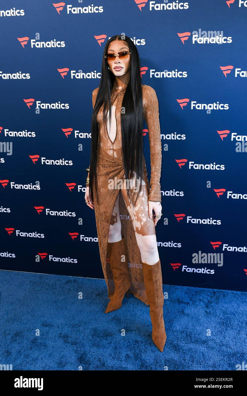New Orleans, USA. 08th Feb, 2025. Winne Harlow attends the 2025 ...
