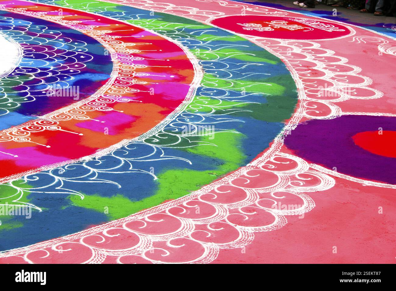 Rangoli depicting auspicious occasion, Pune, Maharashtra, India, Asia ...