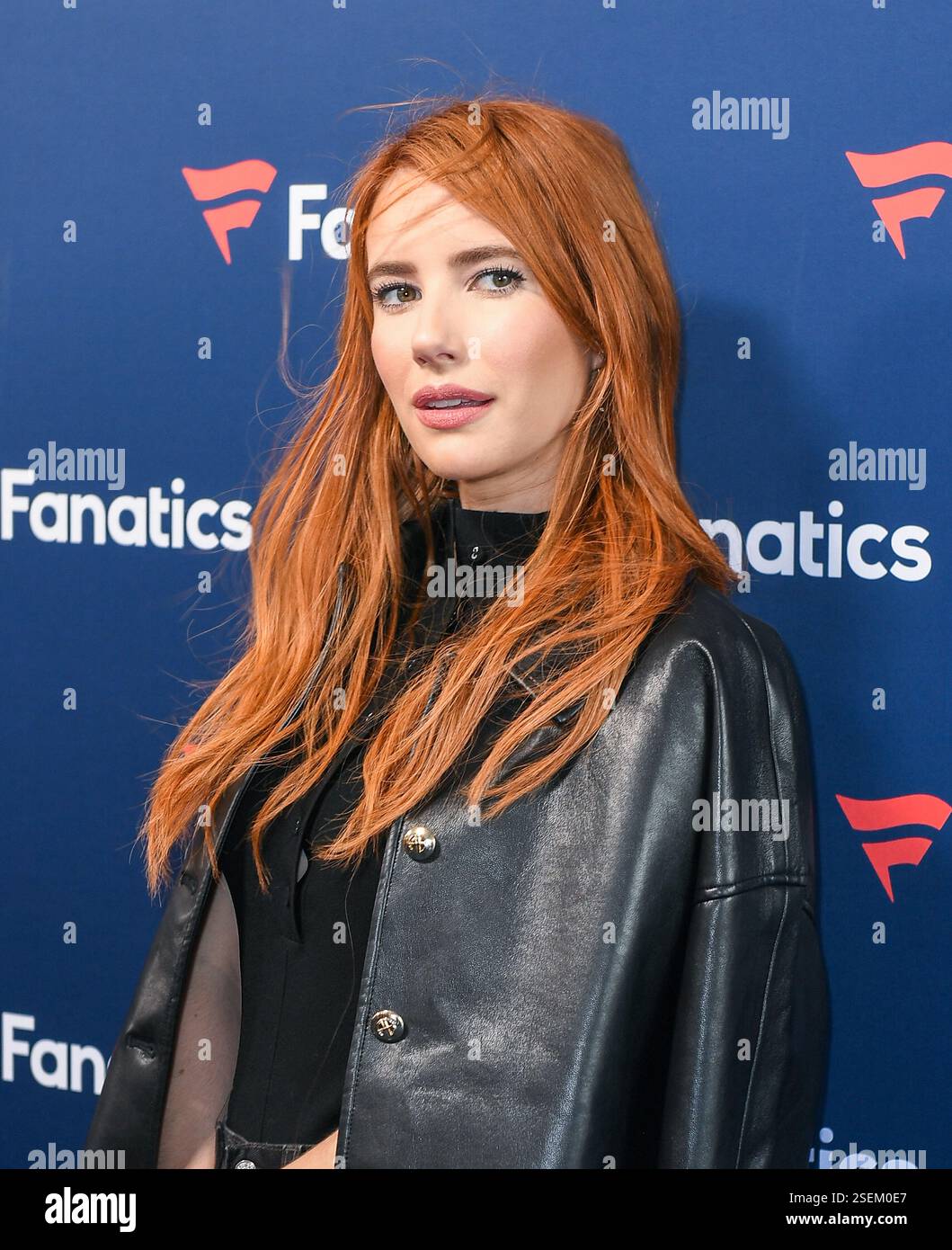 Emma Roberts attends the 2025 Fanatics Super Bowl Party at The Sugar ... Emma Roberts attends the 2025 Fanatics Super Bowl Party at The Sugar ...