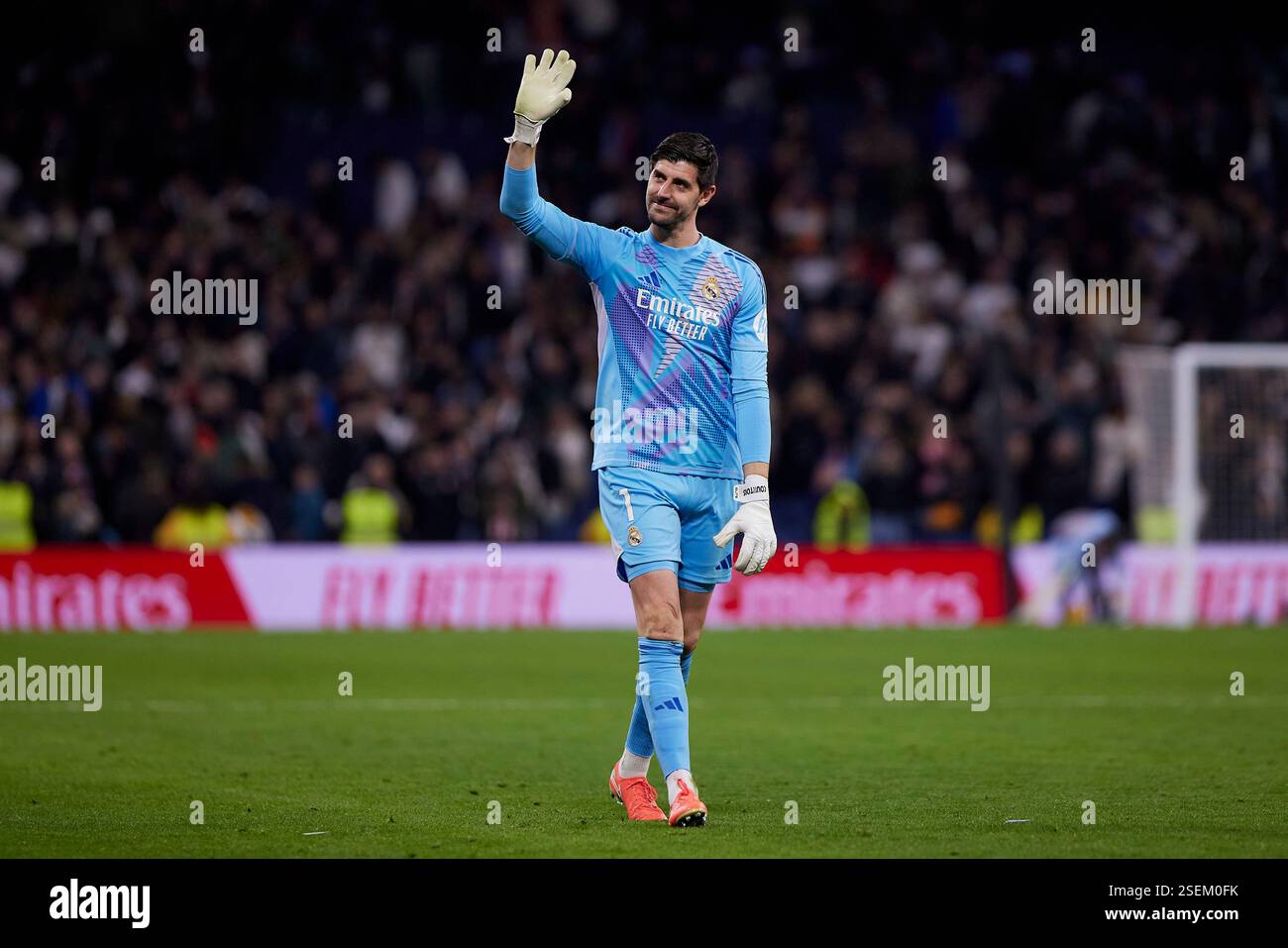 Madrid, Madrid, Spain. 9th Feb, 2025. Tibaut Courtois of Real Madrid CF ...