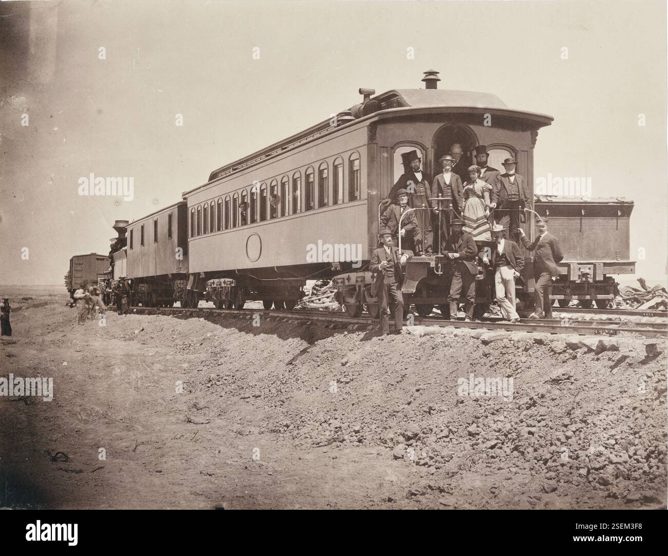 Excursion Train with visitor, Vintage archive photograph taken during ...