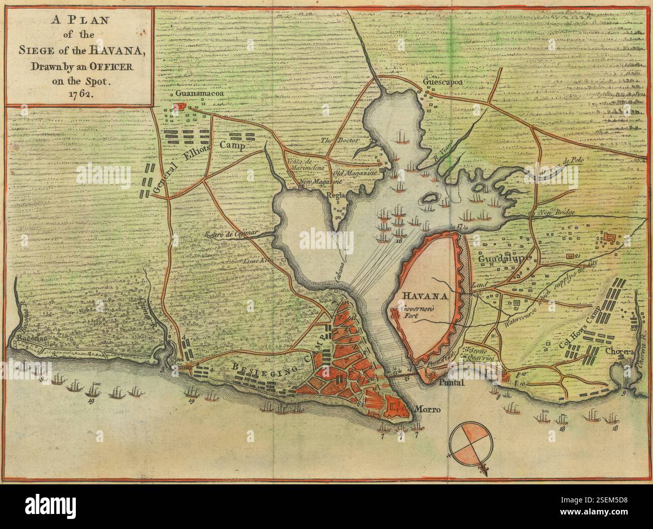 A Plan of the Siege of Havana Drawn by an Officer on the Spot 1762 ...
