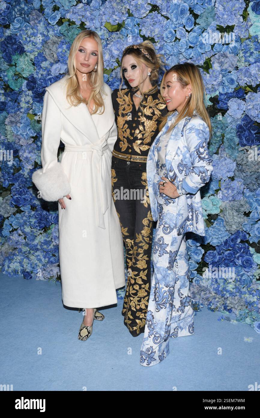 New York, USA. 08th Feb, 2025. Leonie Hanne, Stacey Bendet and Tina ...