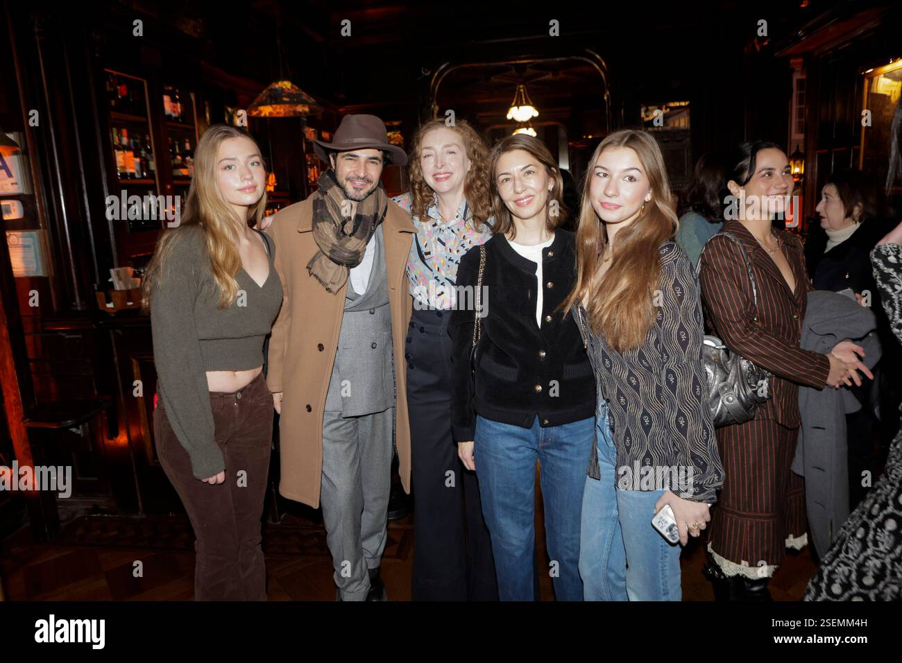 New York, USA. 08th Feb, 2025. Floria Currin, Zac Posen, Guest, Sofia ...