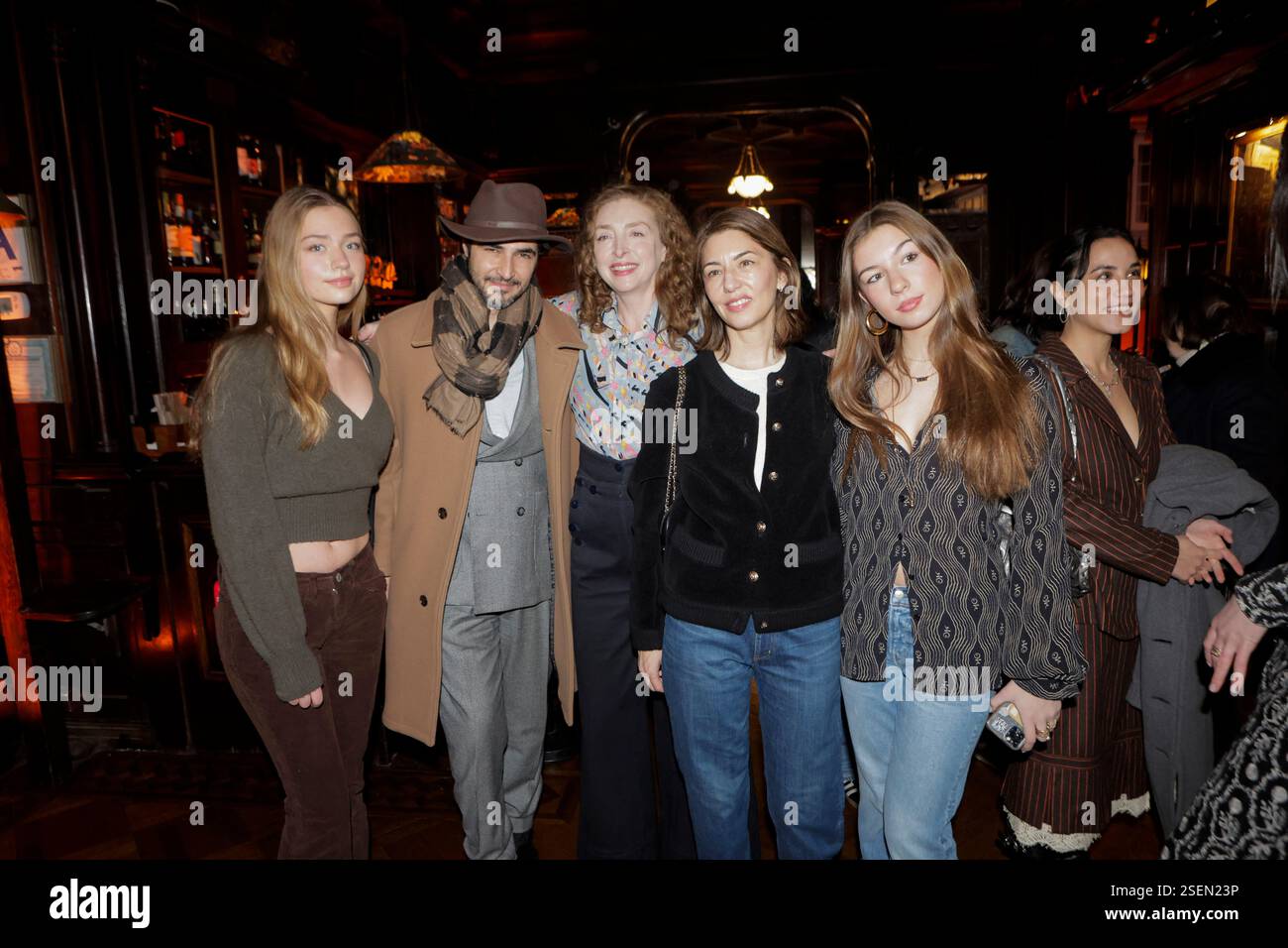 New York, USA. 08th Feb, 2025. Floria Currin, Zac Posen, Guest, Sofia ...