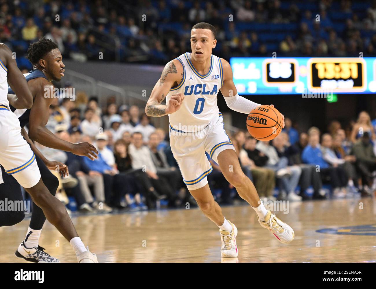 LOS ANGELES, CA - FEBRUARY 08: UCLA Bruins guard Kobe Johnson (0 ...