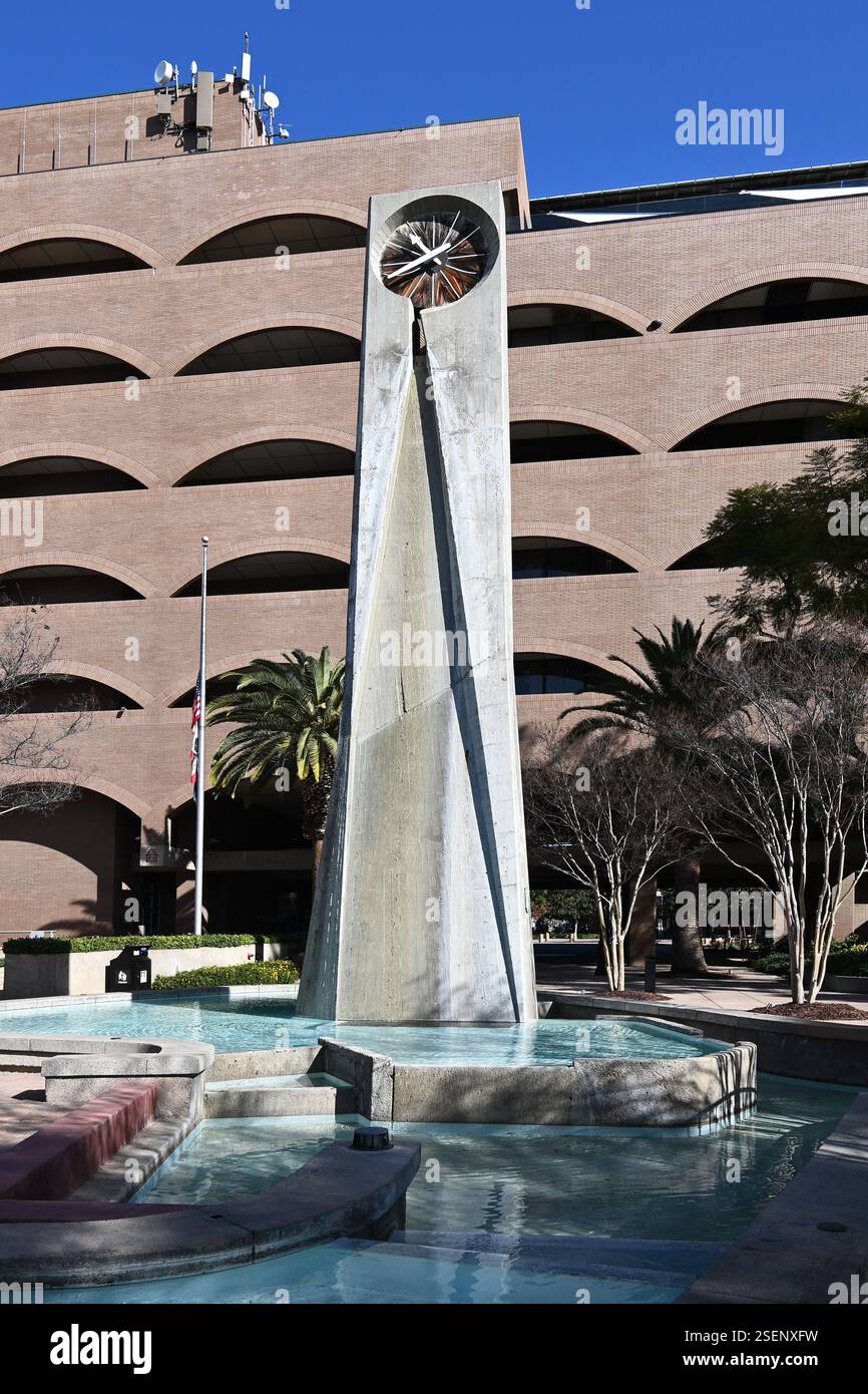 RIVERSIDE, CALIFORNIA - 2 FEB 2025: Clock Tower and pool at the ...