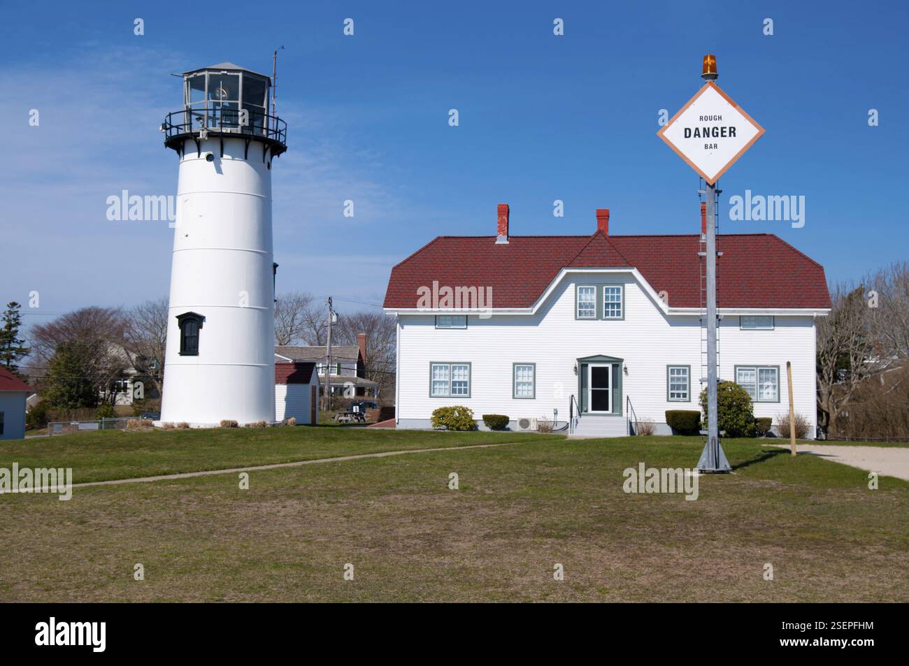 Chatham lighthouse and coast guard house, Cape Cod, Chatham, USA, North ...
