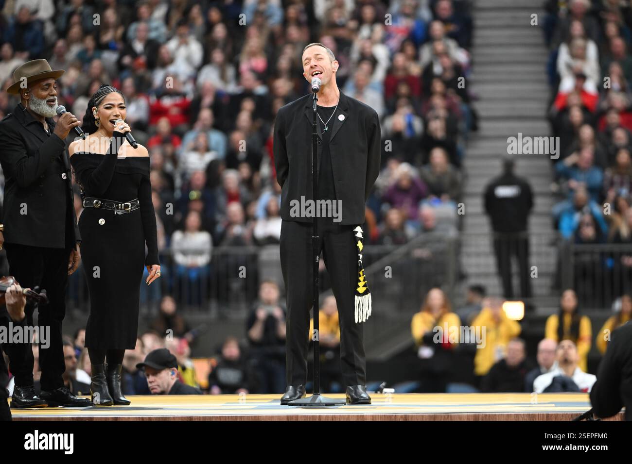 20250208; Vancouver, British Columbia, Canada; Performer Chris Martin ...