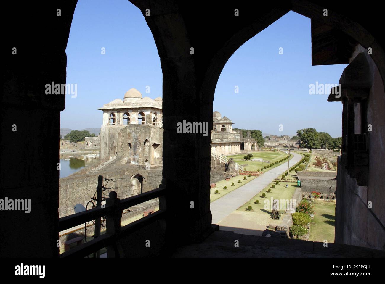 Jahaz Mahal, Mandu, District Dhar, Madhya Pradesh, India, Asia Stock ...