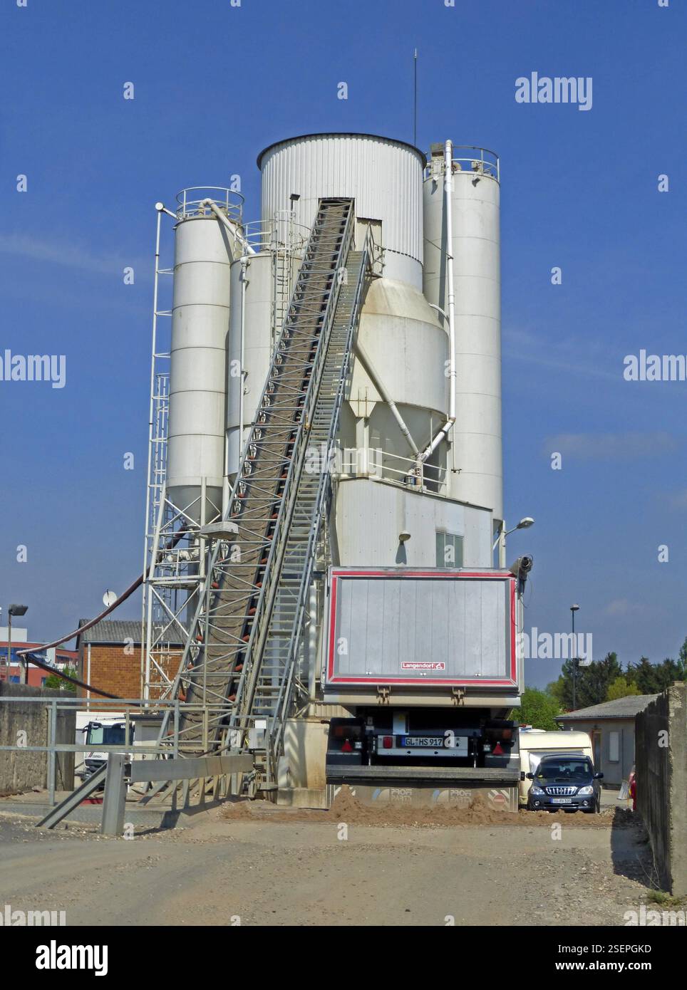 Precast concrete silo Stock Photo - Alamy