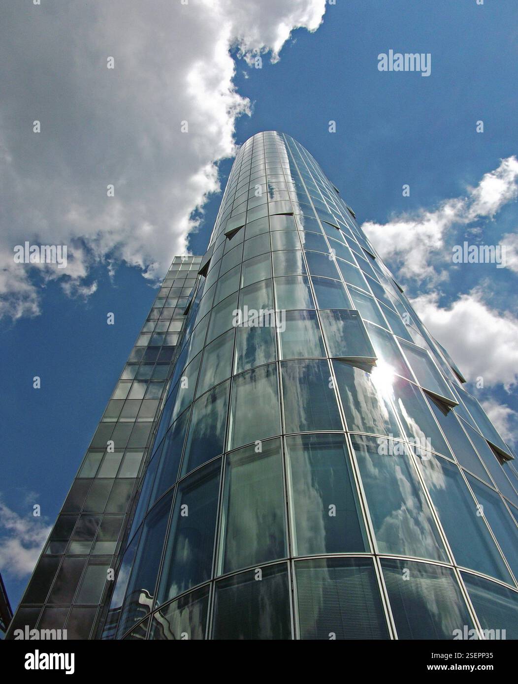 Duesseldorf, office tower, GAP 15, Graf Adolf Platz, clouds Stock Photo ...