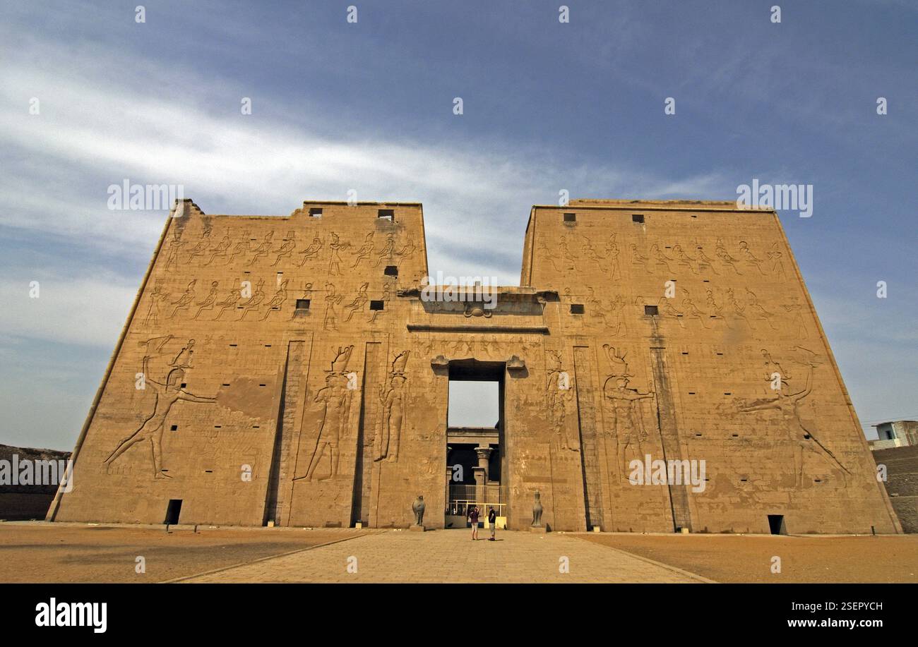 Egypt, Edfu, Horus Temple, Africa Stock Photo - Alamy
