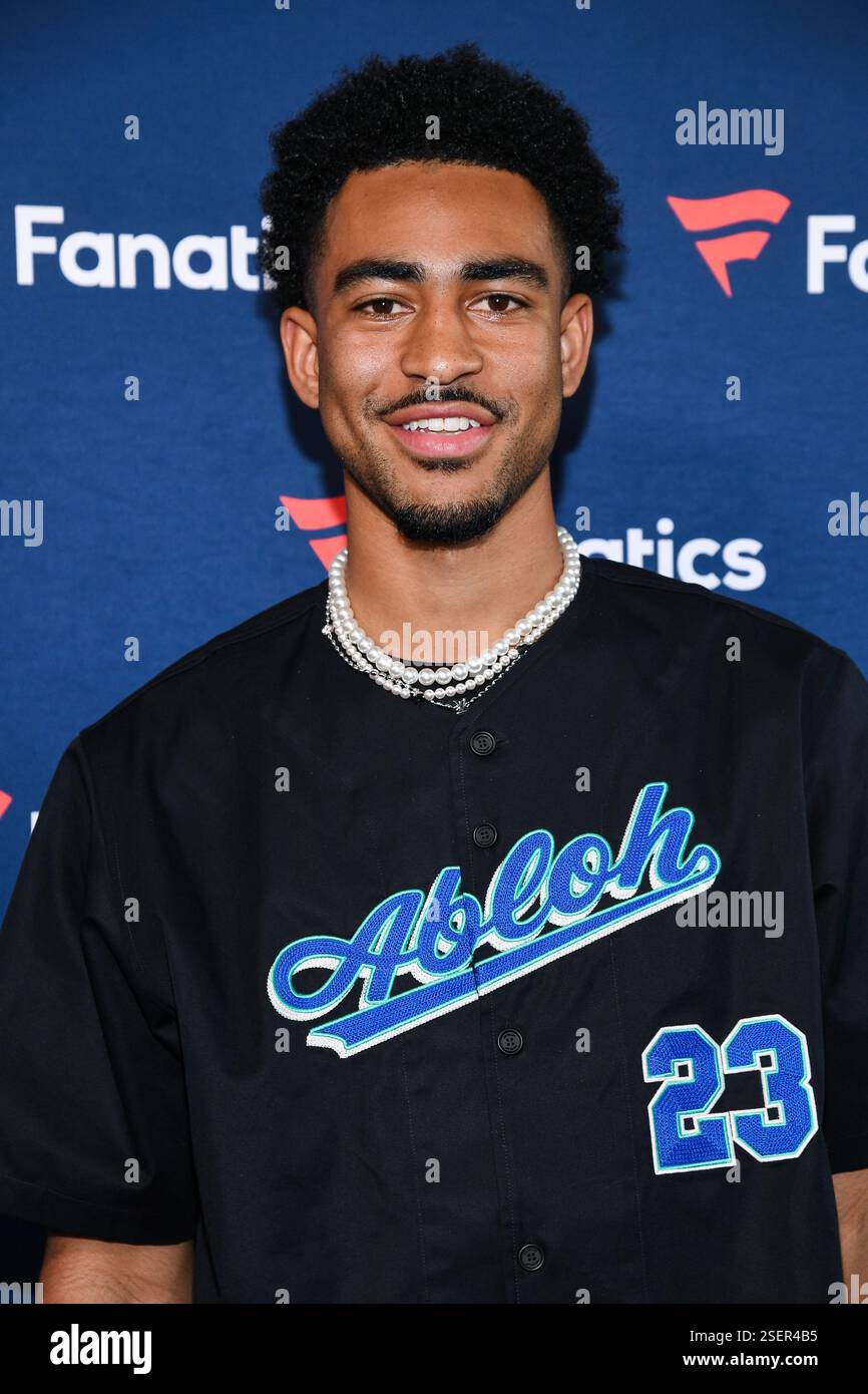 New Orleans, USA. 08th Feb, 2025. Bryce Young walking the red carpet at ...