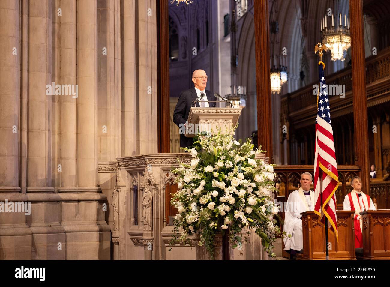 Steven Ford, youngest son of President Gerald Ford, delivers a eulogy ...
