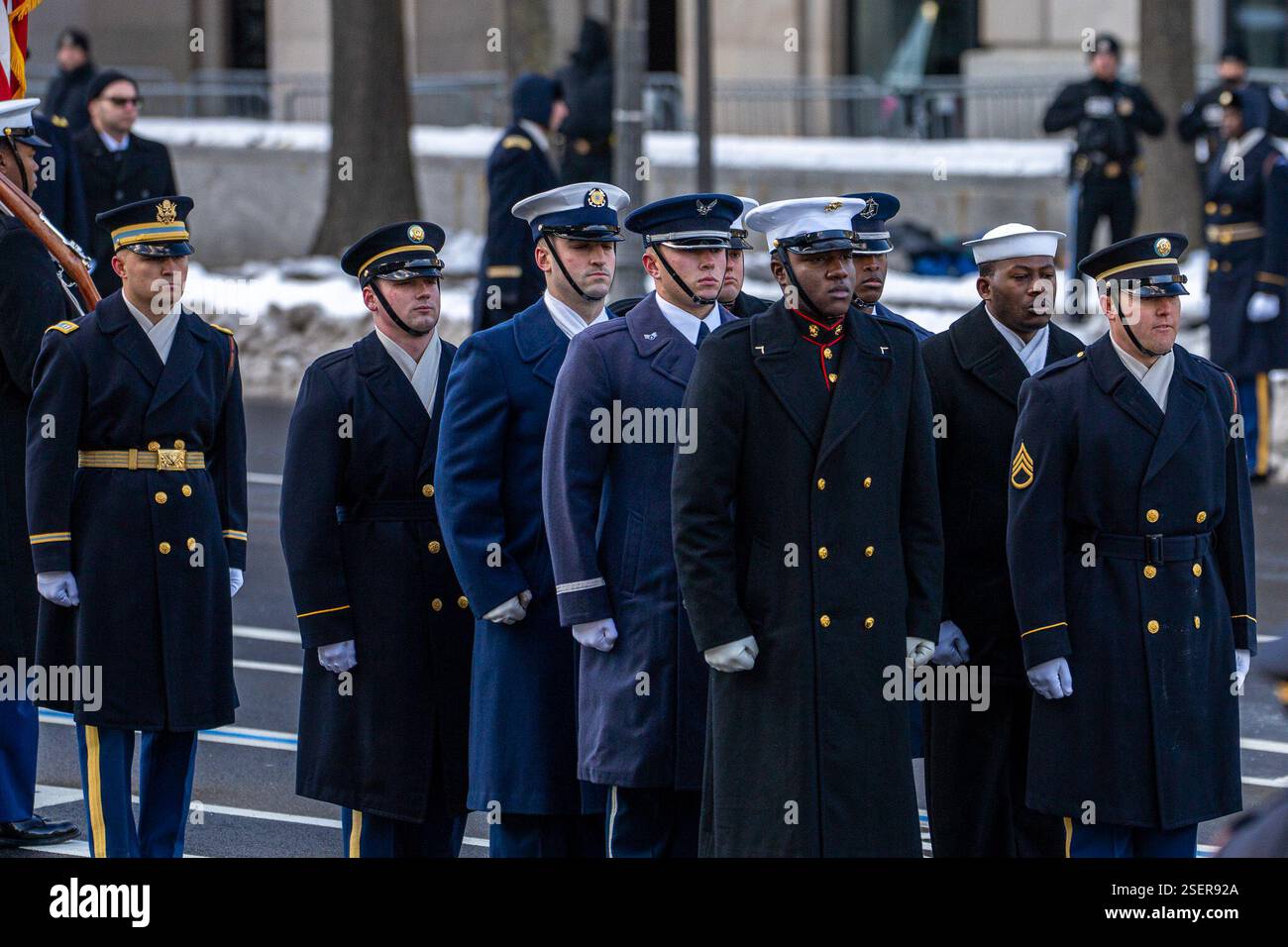 Members of a Joint Service Casket Team assigned to Joint Task Force ...