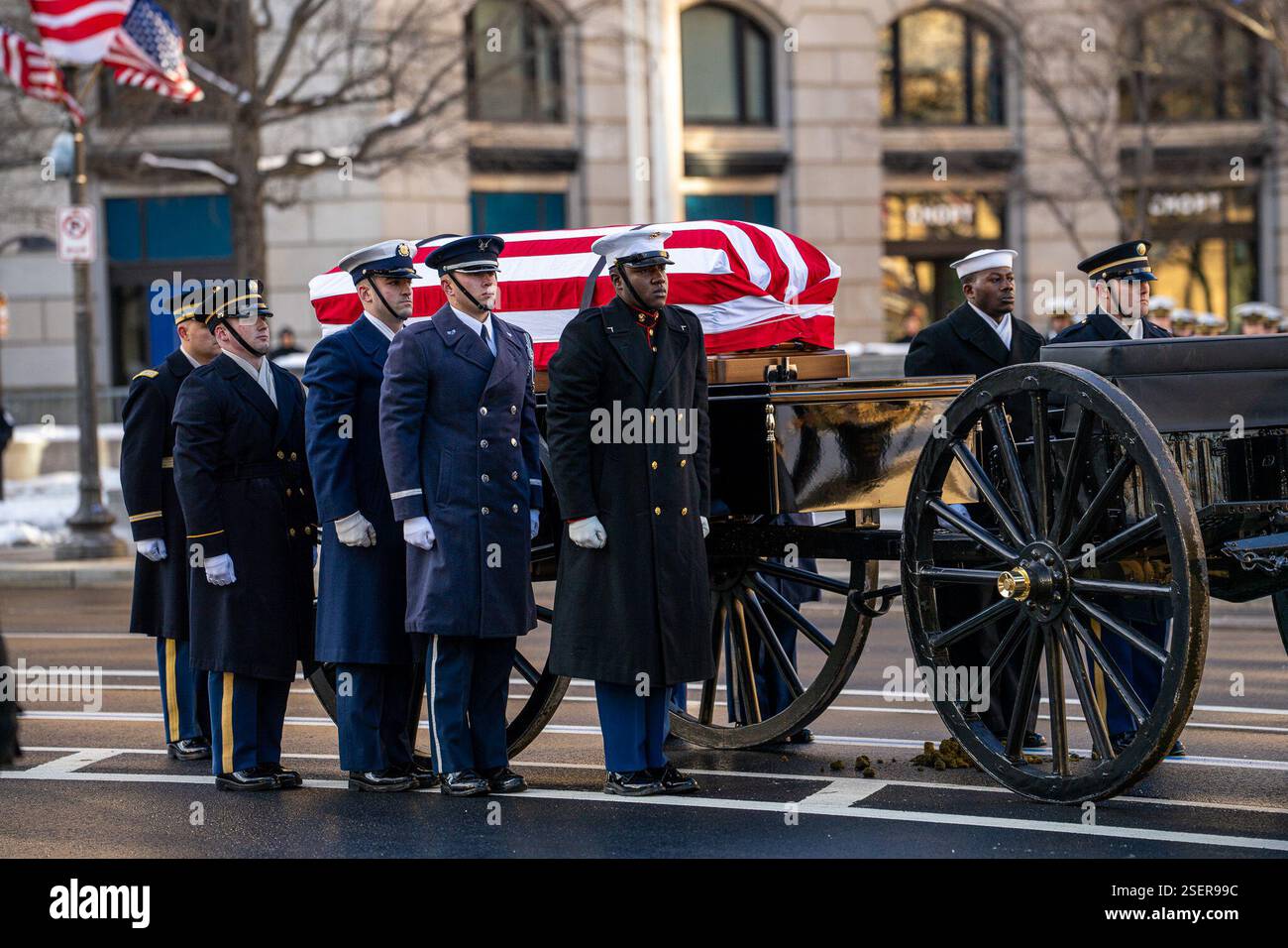 Members of a Joint Service Casket Team assigned to Joint Task Force ...