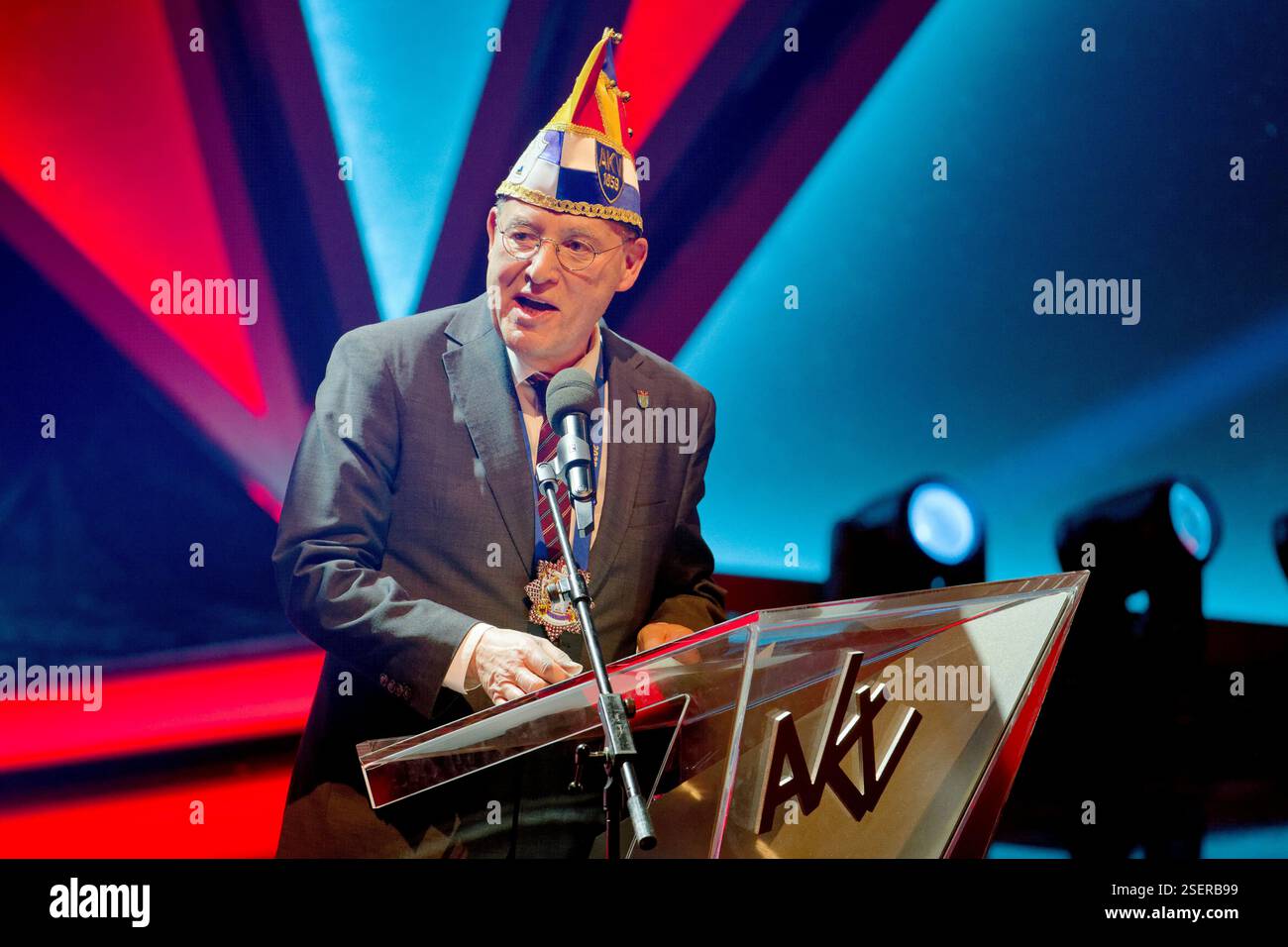 Aachen, Germany. 08th Feb, 2025. Member of the Bundestag Gregor Gysi ...