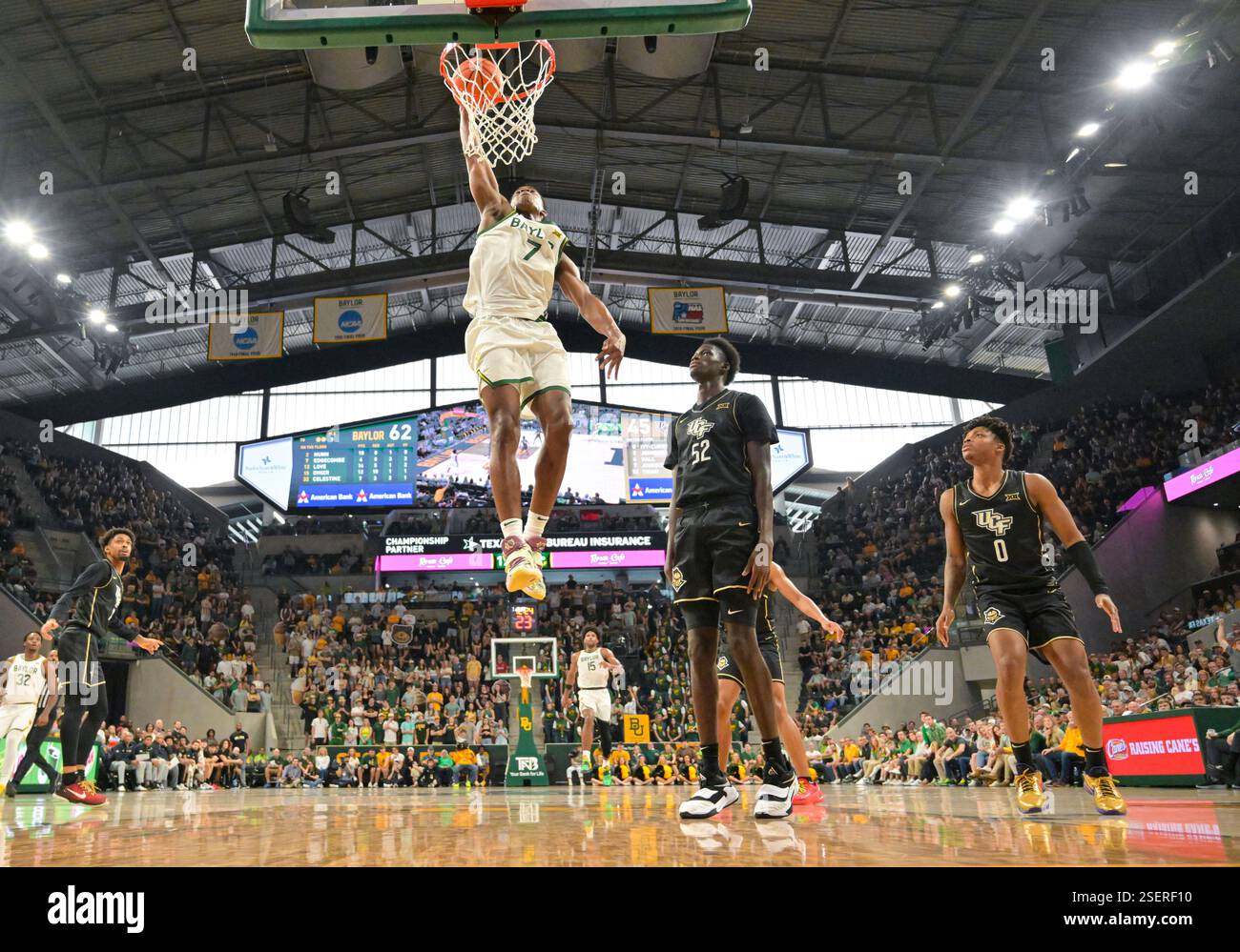 February 8, 2025: Baylor Bears guard VJ Edgecombe (7) dunks the ball ...
