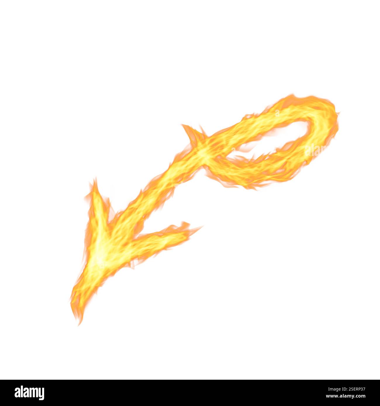 One arrow of fire isolated on white Stock Photo - Alamy
